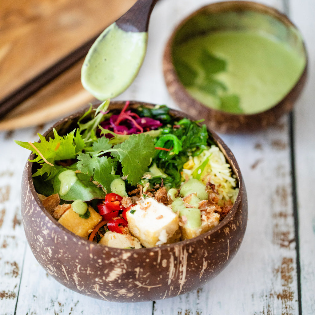 Creamy Cilantro & Garlic Dressing – Coconut Bowls