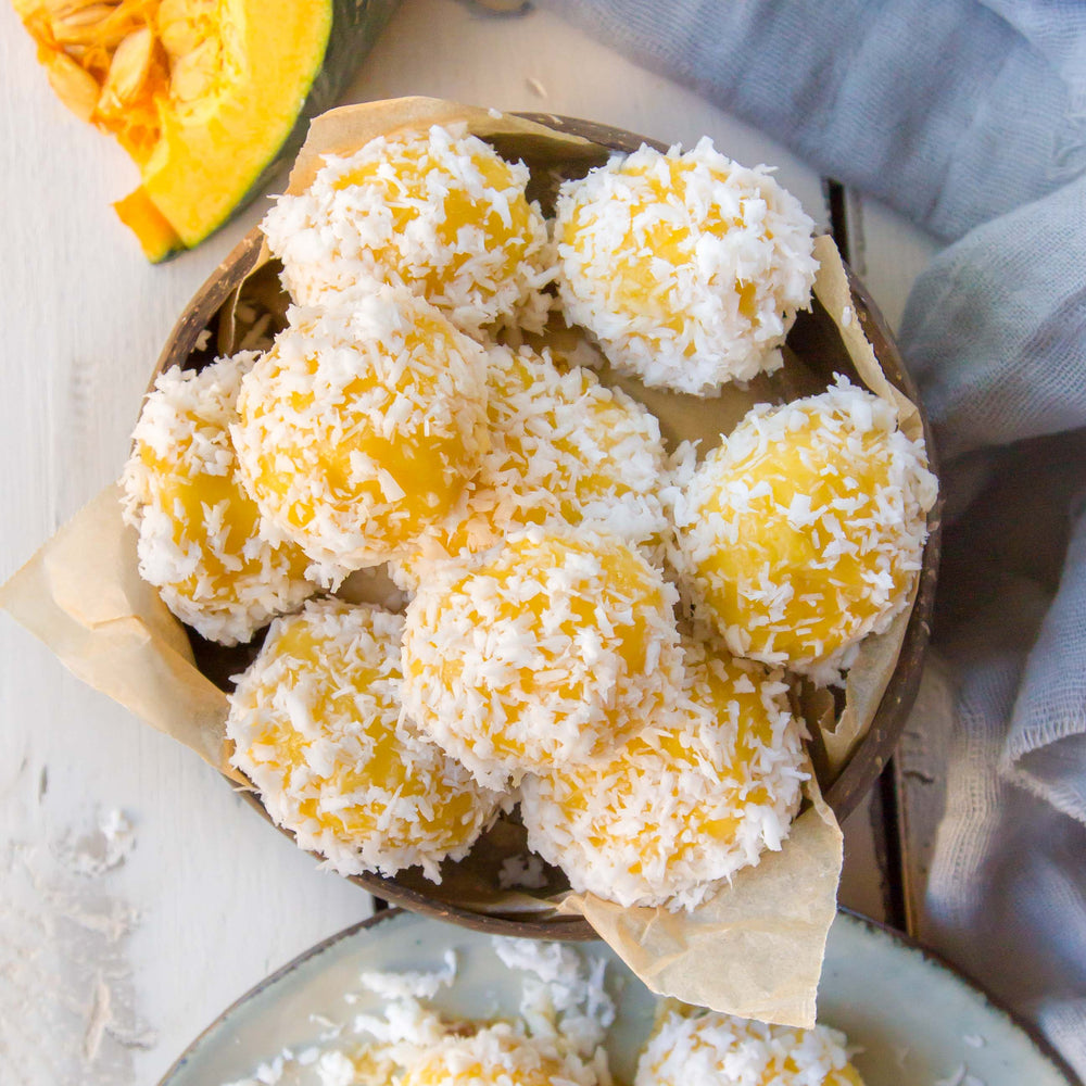 Pumpkin Mochi Balls (Onde Onde) - Coconut Bowls